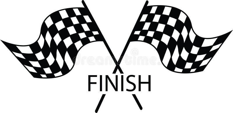 Two Crossed Checkered Flag NASCAR Stock Vector - Illustration of auto ...