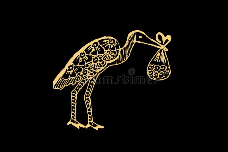 Gold Stork Stock Illustrations – 198 Gold Stork Stock Illustrations ...