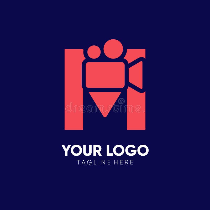 Letter M Initial Camera Video Logo Design Vector Icon Graphic Emblem ...