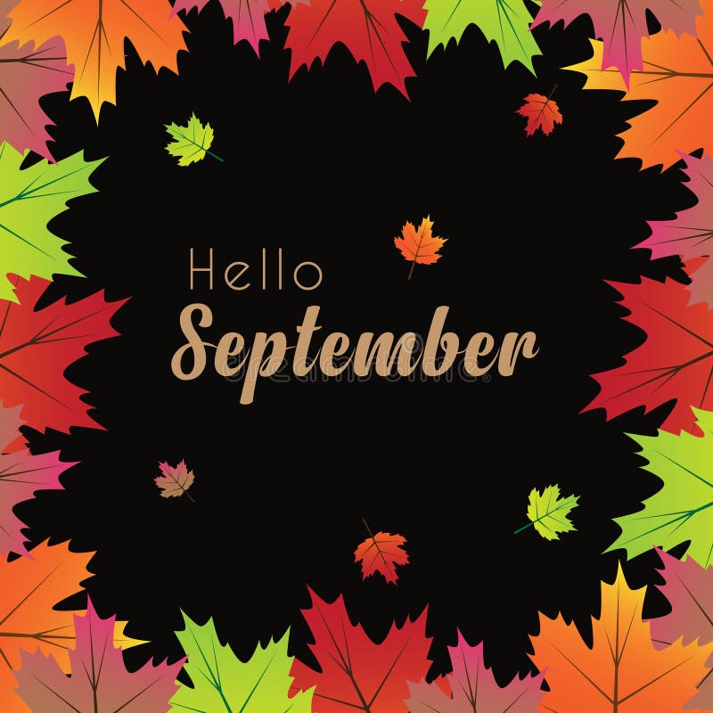 Hello September Vector Background Illustration Stock Vector ...