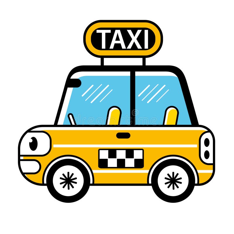 Taxi cab illustration stock vector. Illustration of isolated - 283850204
