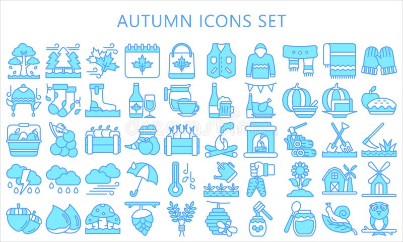 Icons Seasons Doodle Stock Illustrations – 156 Icons Seasons Doodle ...