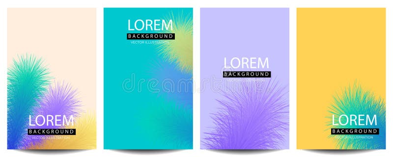 Abstract Poster Background Set Vector Illustration Stock Vector ...