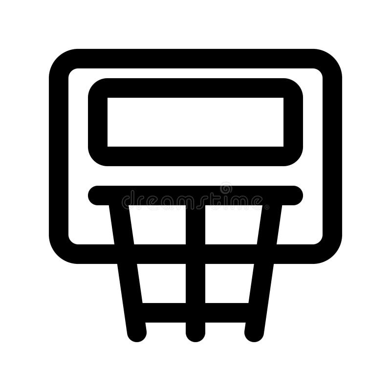 Basketball Hoop Outline Style Icon Stock Vector - Illustration of ...