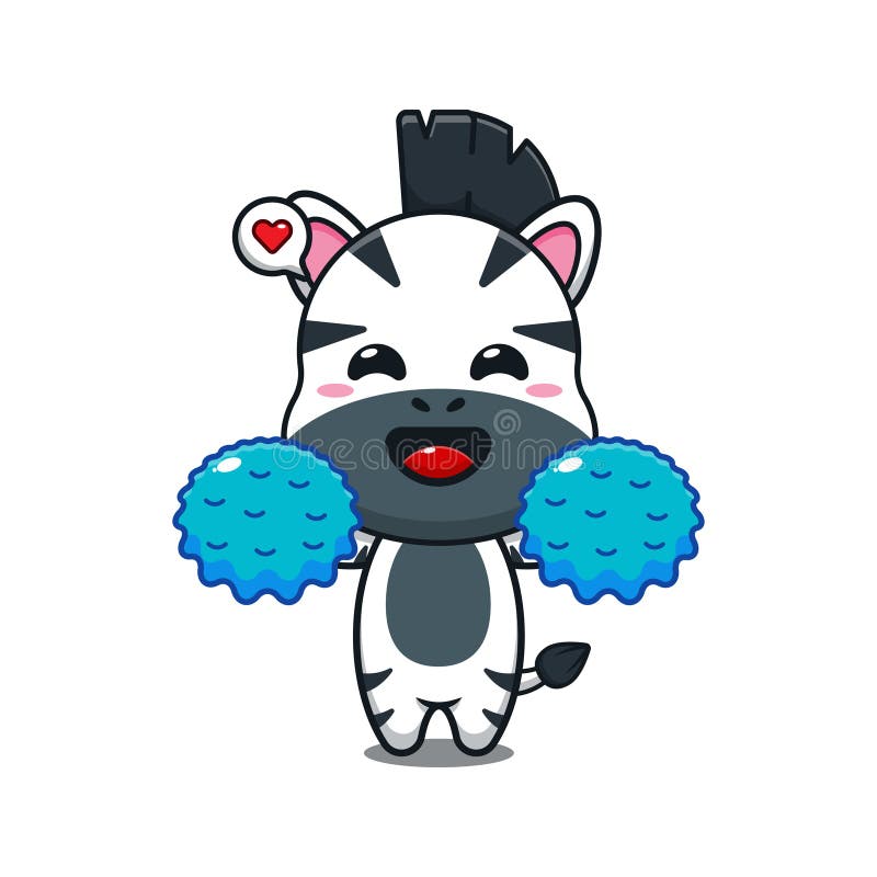 Cute Cheerleader Turtle Cartoon Vector Illustration. Stock Vector ...