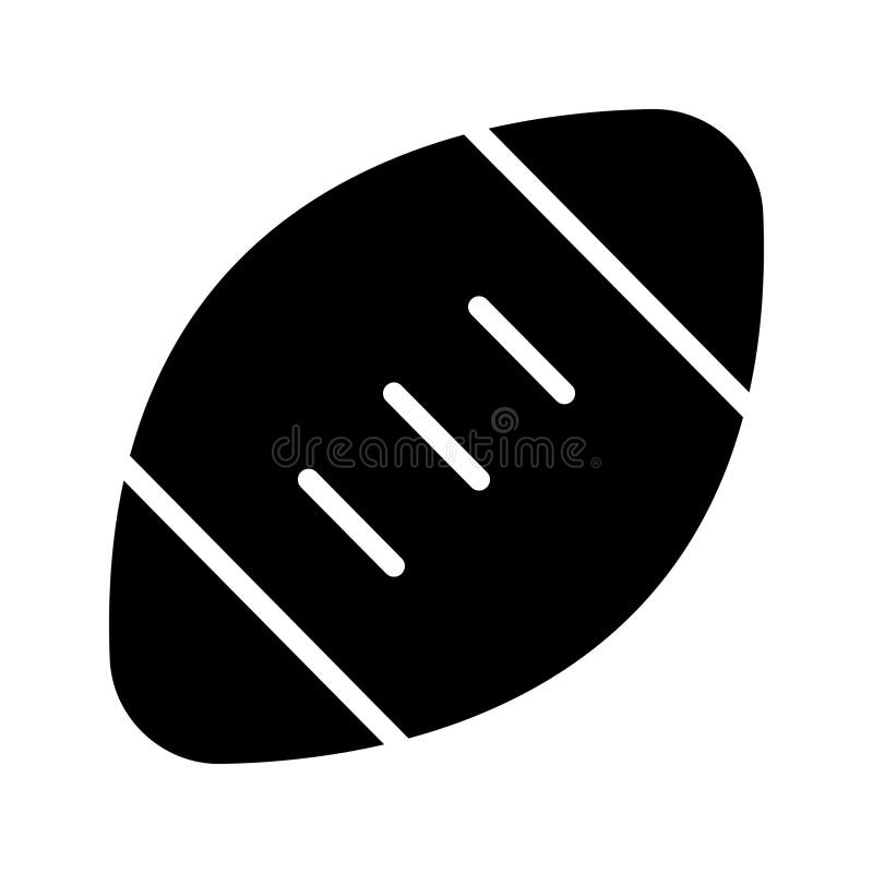 American Football Solid Style Icon Stock Vector - Illustration of team ...