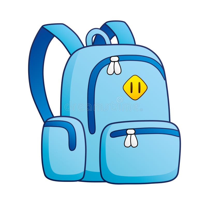 Blue backpack isolated stock vector. Illustration of blue - 284428752