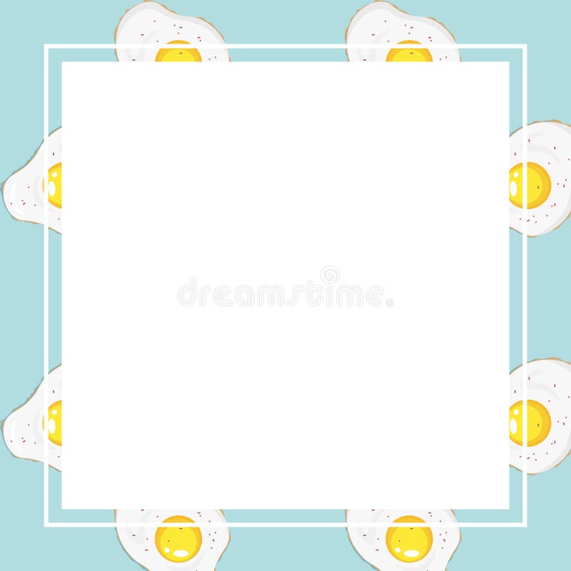 Fried Egg Sunny Side Up Frame. Delicious and Healthy Breakfast, Diet ...