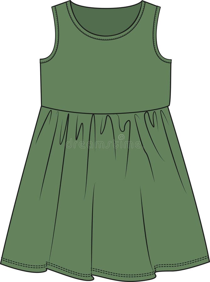 Dress and Frocks for Girls Wear Stock Vector - Illustration of fashion ...