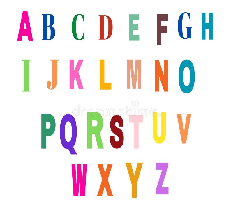 Colourful Alphabetical Order Pattern Stock Illustrations – 4 Colourful ...