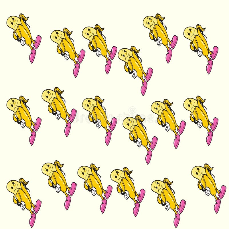 Creative Banana Pattern stock illustration. Illustration of graffiti ...