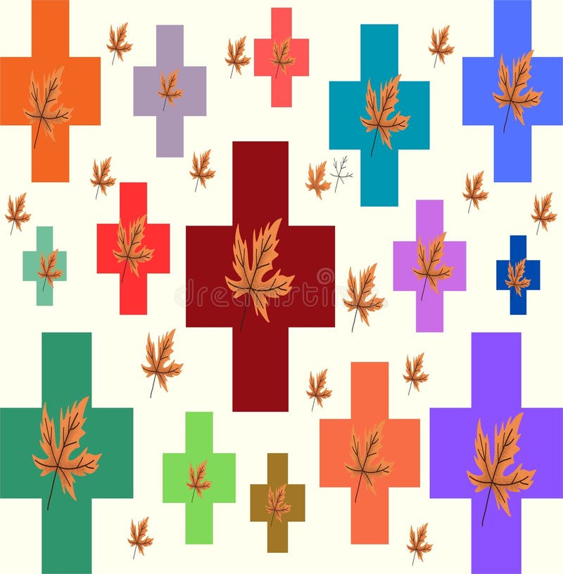 Simple Plus Sign Pattern stock illustration. Illustration of maple ...