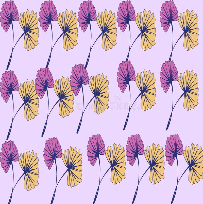 Simple Floral Pattern stock illustration. Illustration of wallpaper ...