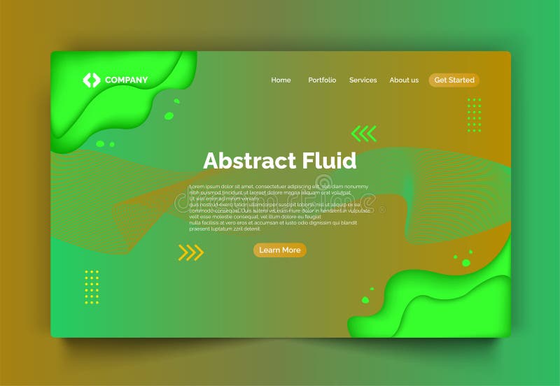 Modern Abstract Fluid Design Template, Concepts for Website Development ...