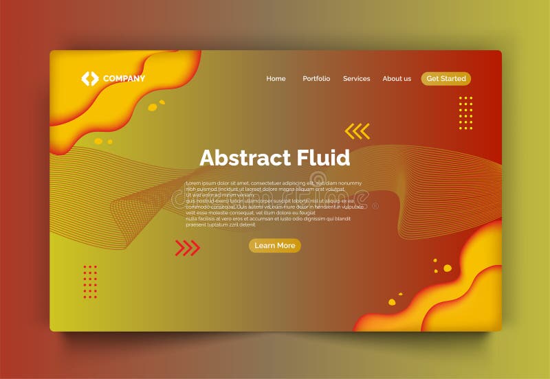 Modern Abstract Fluid Design Template, Concepts for Website Development ...