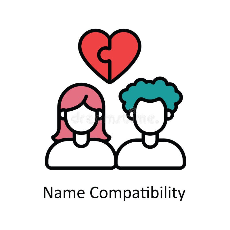 Sign Compatibility Vector Outline Icon Design Illustration. Astrology ...