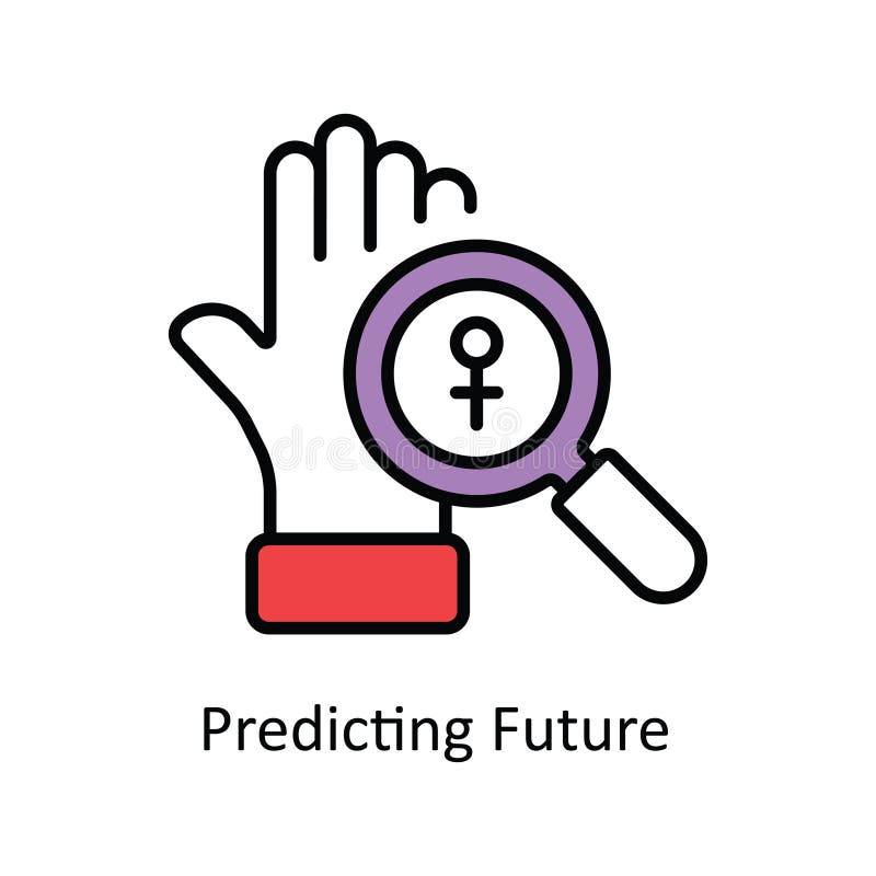 Predicting Future Vector Fill Outline Icon Design Illustration ...