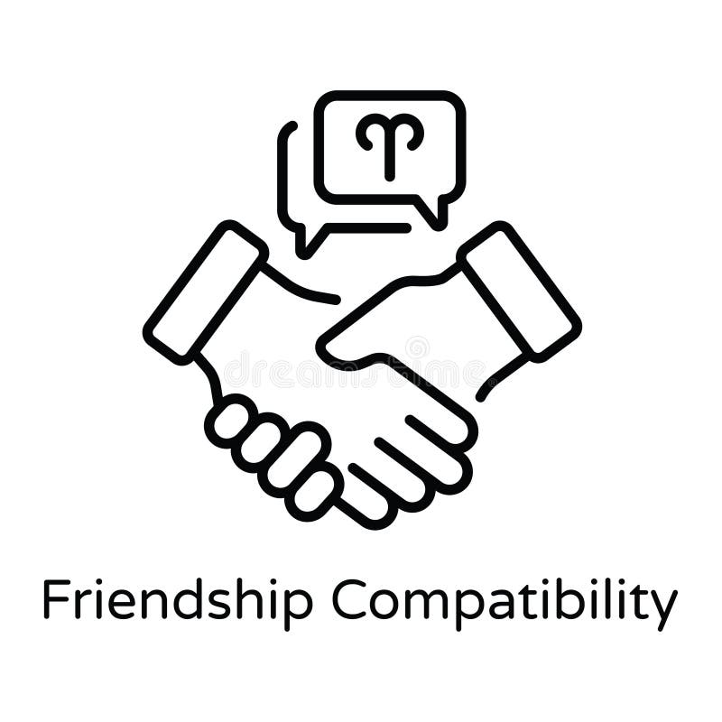 Sign Compatibility Vector Fill Outline Icon Design Illustration ...