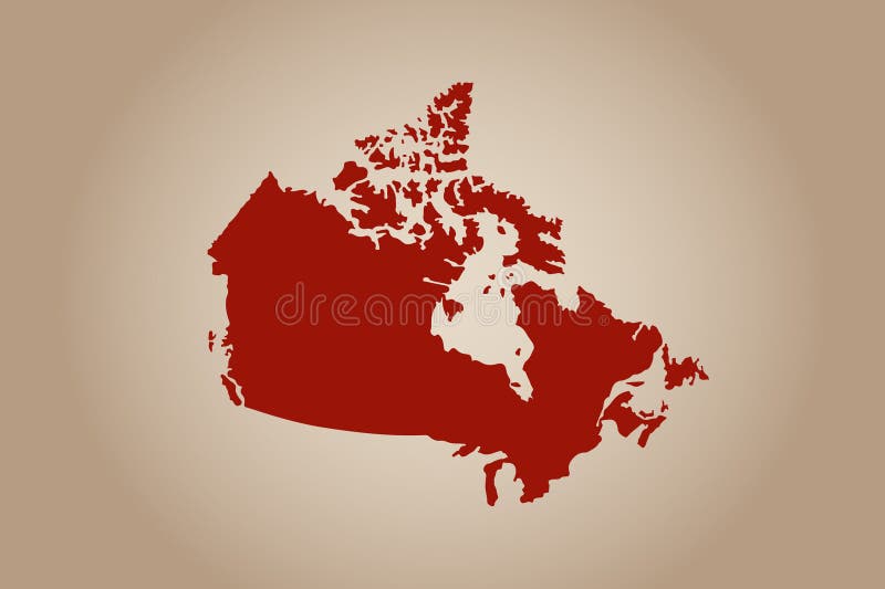 Red Colored Map Design Isolated on Plain Background of the Country ...