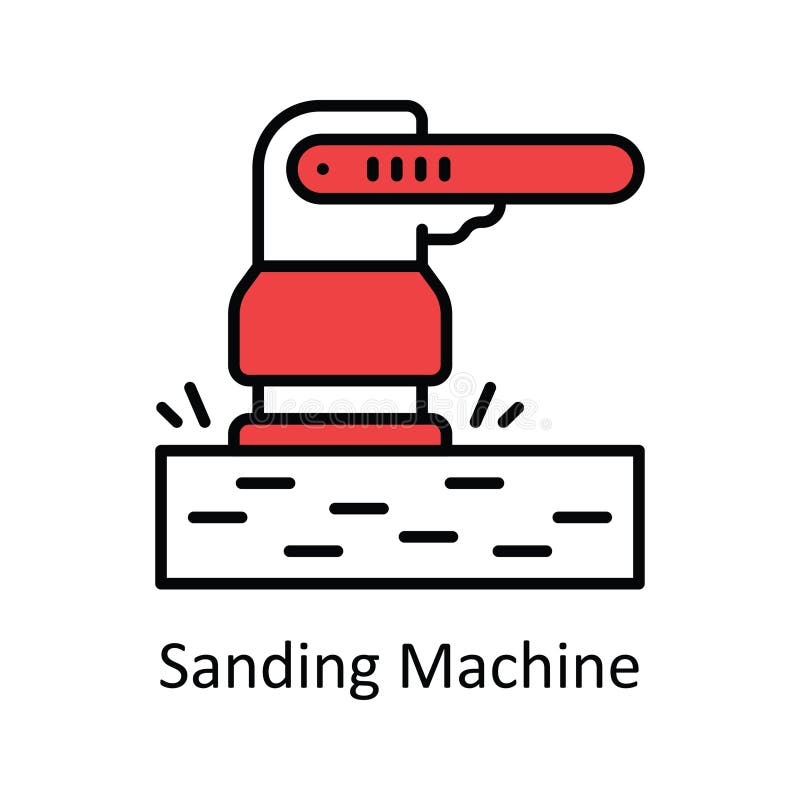 Sanding Machine Vector Fill Outline Icon Design Illustration. Home ...