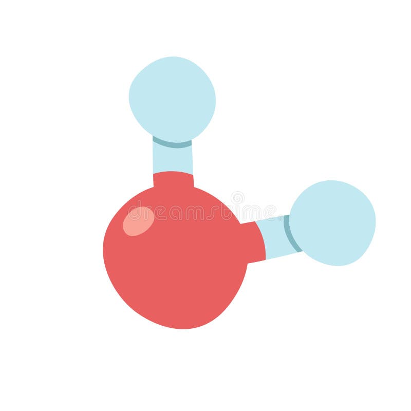 H2O Water Molecule Clipart. Water Molecule Model, H2O Chemical Formula ...