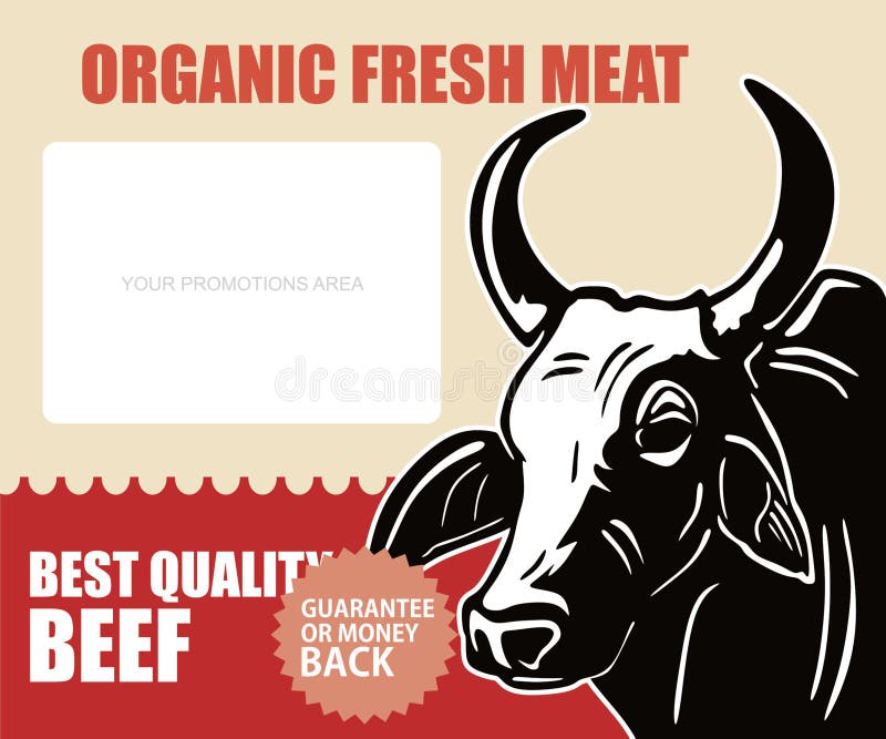 Best Quality Fresh Beef Poster Stock Vector - Illustration of quality ...