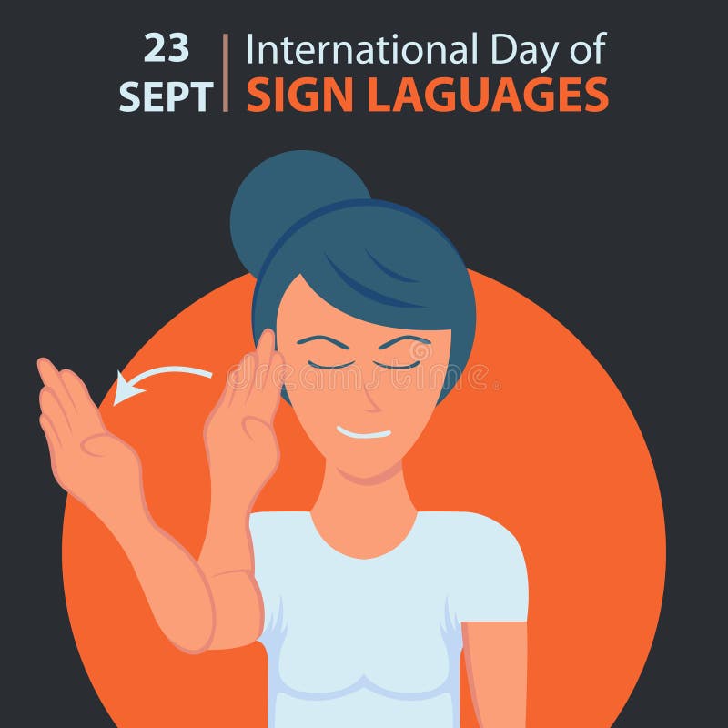 Illustration Vector Graphic of a Woman Doing Sign Language Gestures ...