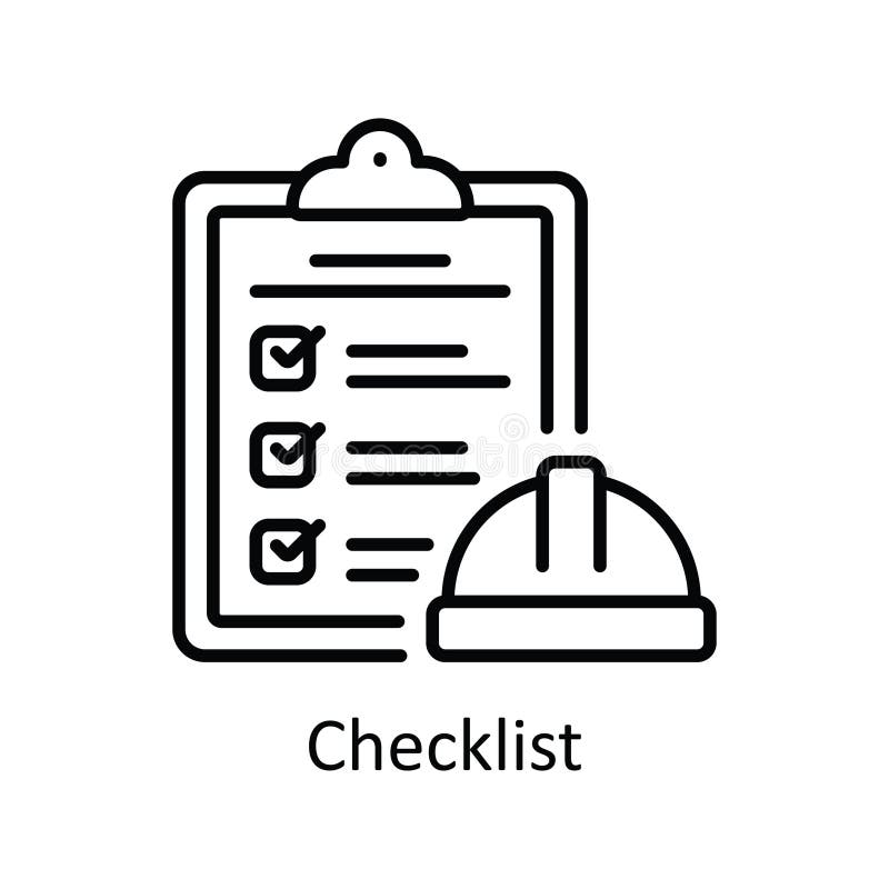 Checklist Vector Outline Icon Design Illustration. Home Repair and ...