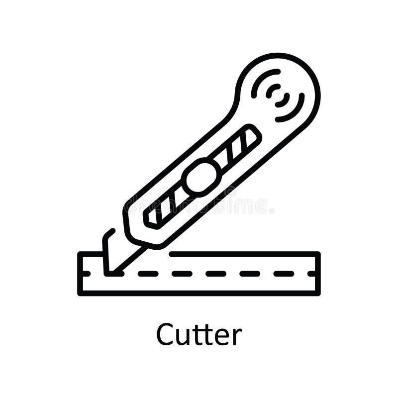 Cutter Vector Outline Icon Design Illustration. Home Repair and ...