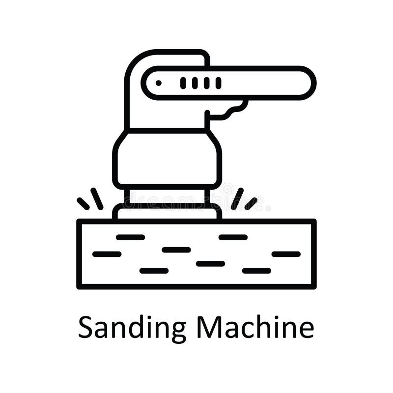 Sanding Machine Vector Outline Icon Design Illustration. Home Repair ...