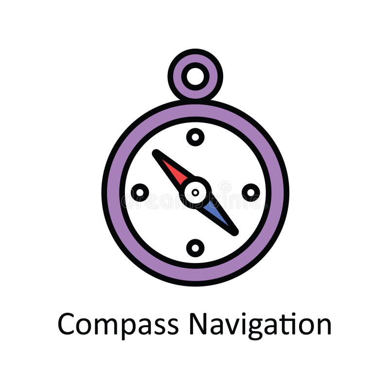 Gps Navigation Vector Fill Outline Icon Design Illustration. Map and ...