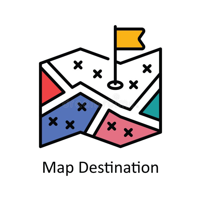 Destination Vector Gradient Icon Style Illustration. Eps 10 File Stock ...