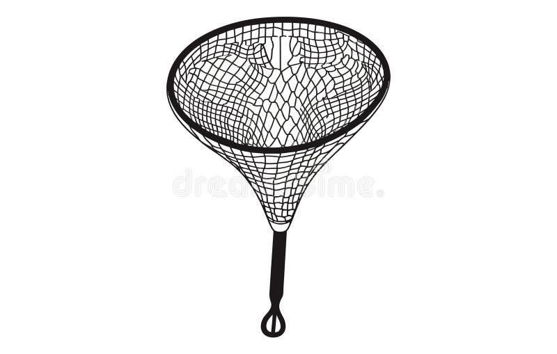 River Fishing Net Vector, Fishing Net Isolated. Fishnet Cartoon Vector ...