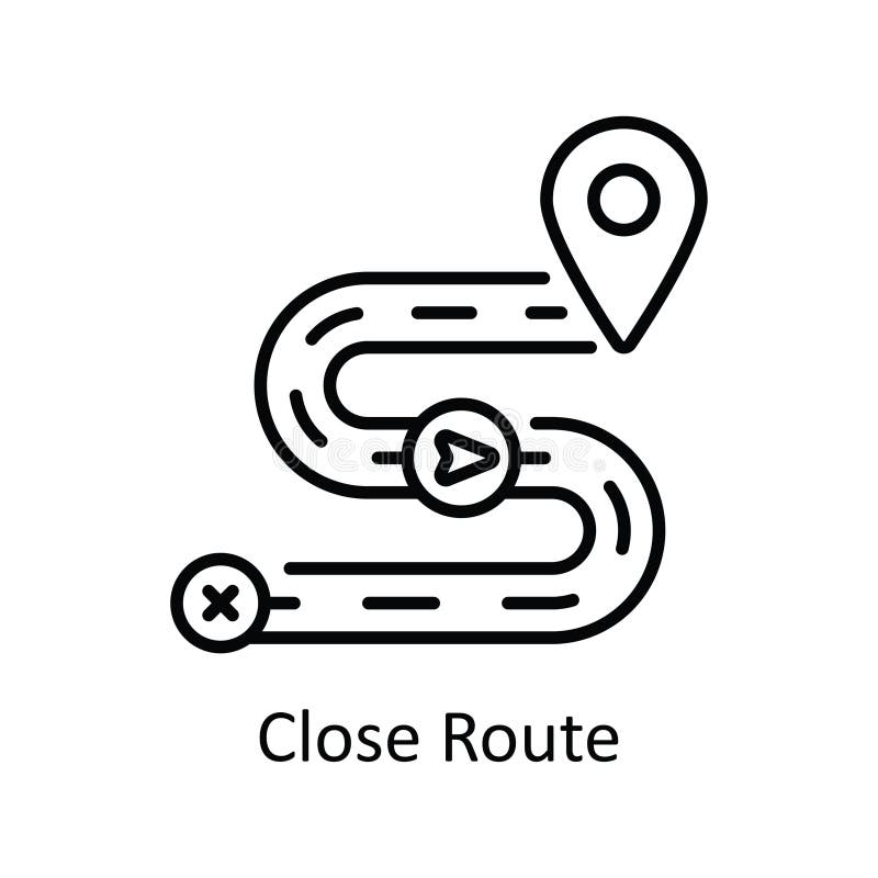 Travel Route Flat Style Design Vector Illustration. Stock Illustration ...