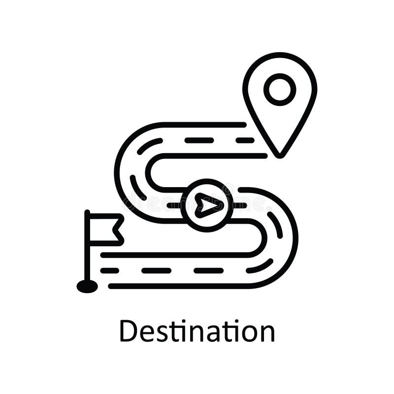 Destination Vector Flat Icon Style Illustration. Eps 10 File Stock ...