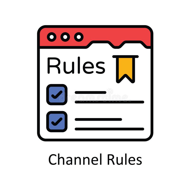 Channel Rules Vector Outline Icon Design Illustration. Online Streaming ...