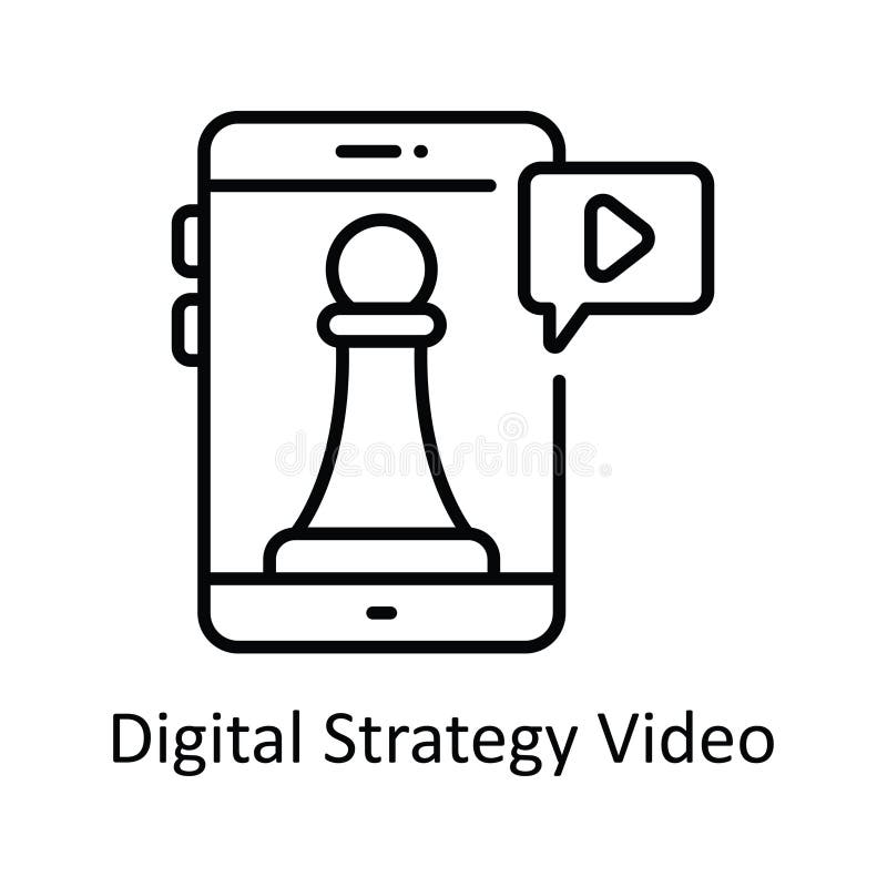 Digital Strategy Vector Outline Icon Design Illustration. Engineering ...