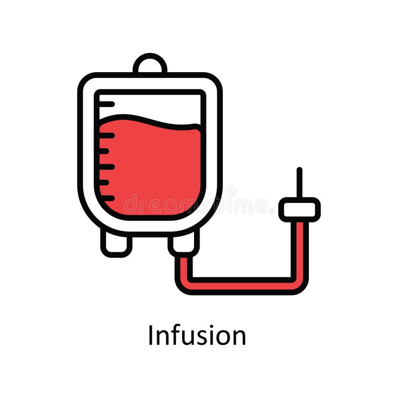Infusion Vector Fill Outline Icon Design Illustration. Pharmacy Symbol ...