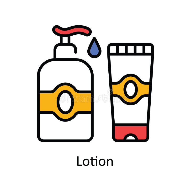 Lotion Vector Fill Outline Icon Design Illustration. Pharmacy Symbol on ...