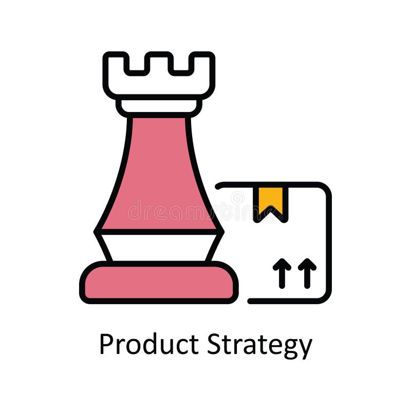 Product Strategy Vector Fill Outline Icon Design Illustration. Product ...