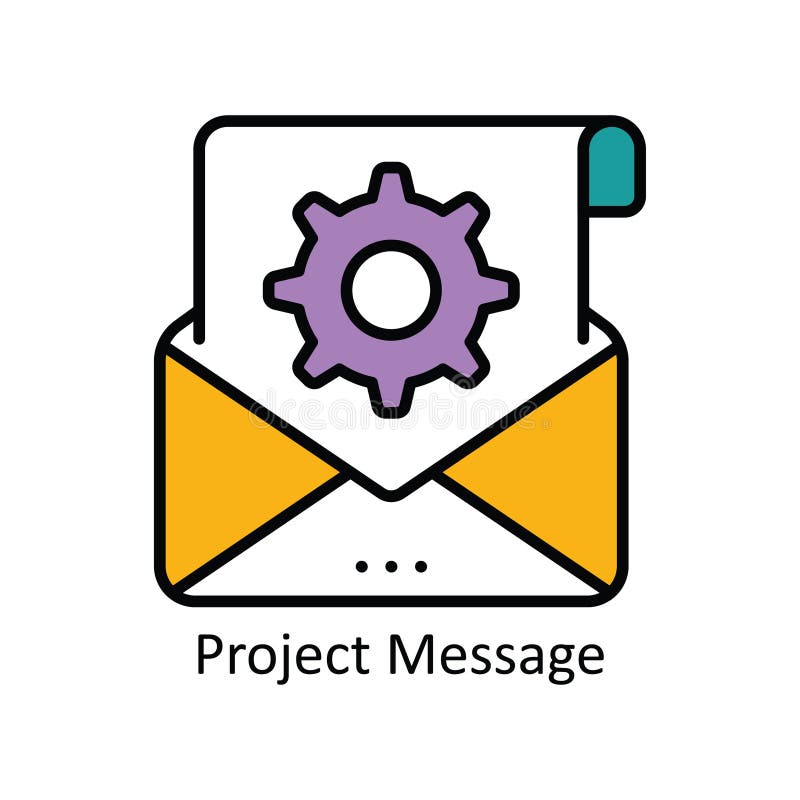 Project Message Vector Fill Outline Icon Design Illustration. Product ...