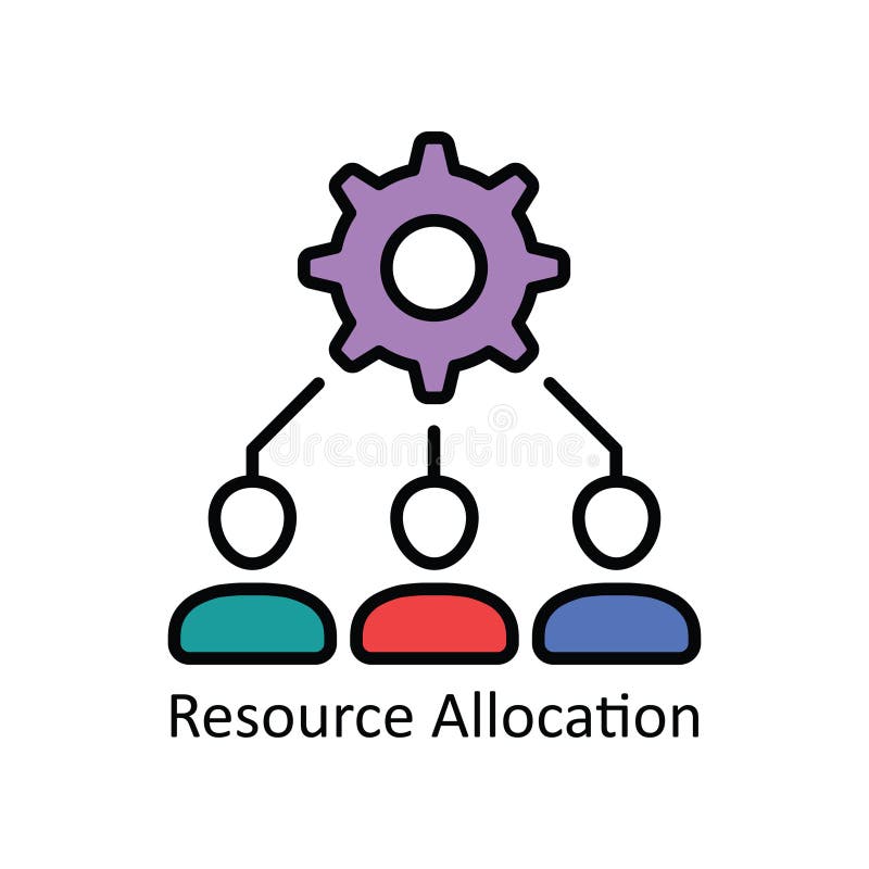 Resource Allocation Vector Fill Outline Icon Design Illustration ...