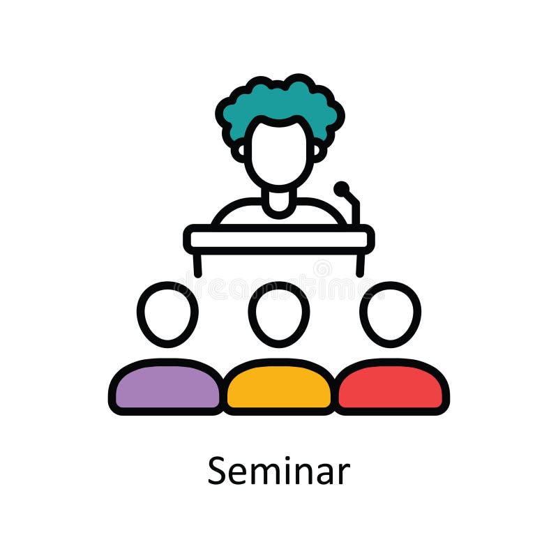Seminar Vector Fill Outline Icon Design Illustration. Product ...
