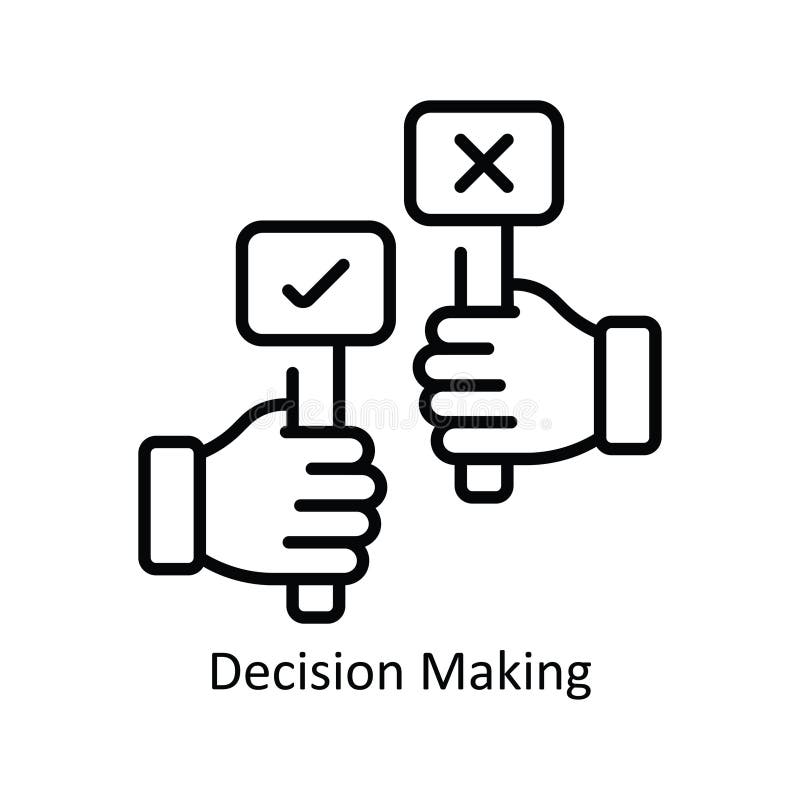Decision Making Vector Filled Outline Icon Design Illustration ...
