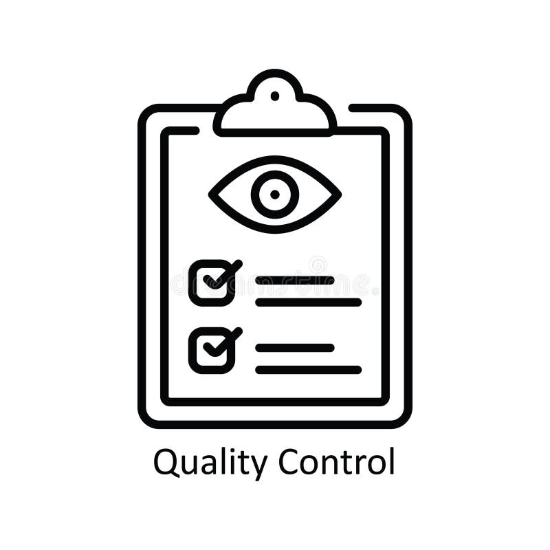 Quality Control Vector Outline Icon Design Illustration. Product ...