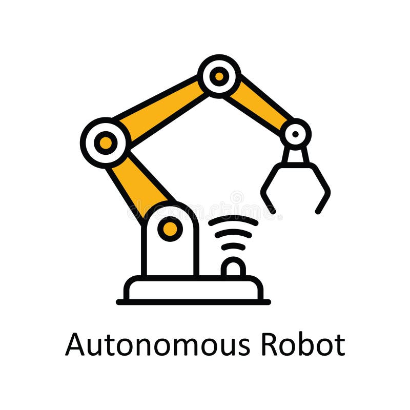 Autonomous Robot Vector Fill Outline Icon Design Illustration. Smart ...