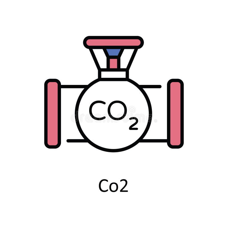 Co2 Vector Fill Outline Icon Design Illustration. Smart Industries ...
