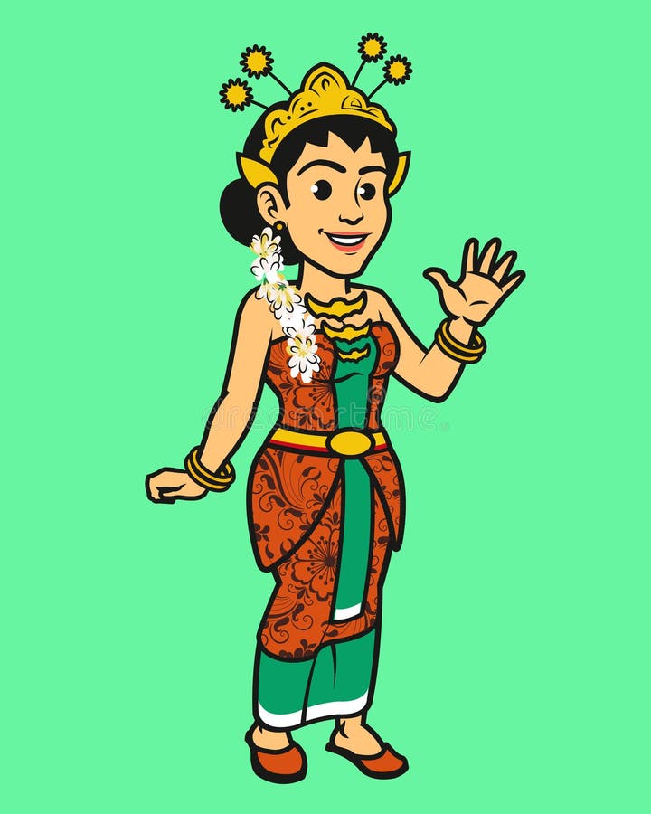 Indonesian Native Mid Java Tribe Man and Woman in Traditional Costume ...