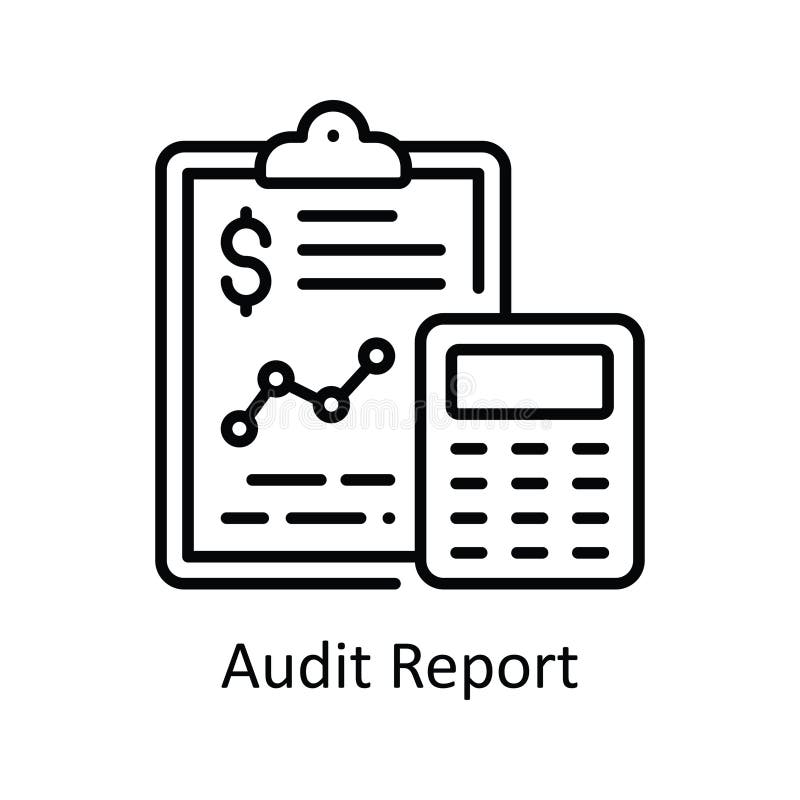 Audit Report Vector Outline Icon Design Illustration. Smart Industries ...