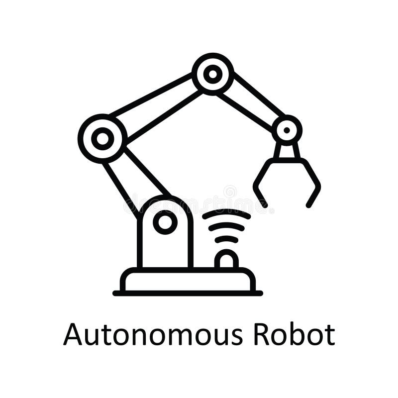 Autonomous Robot Vector Outline Icon Design Illustration. Smart ...